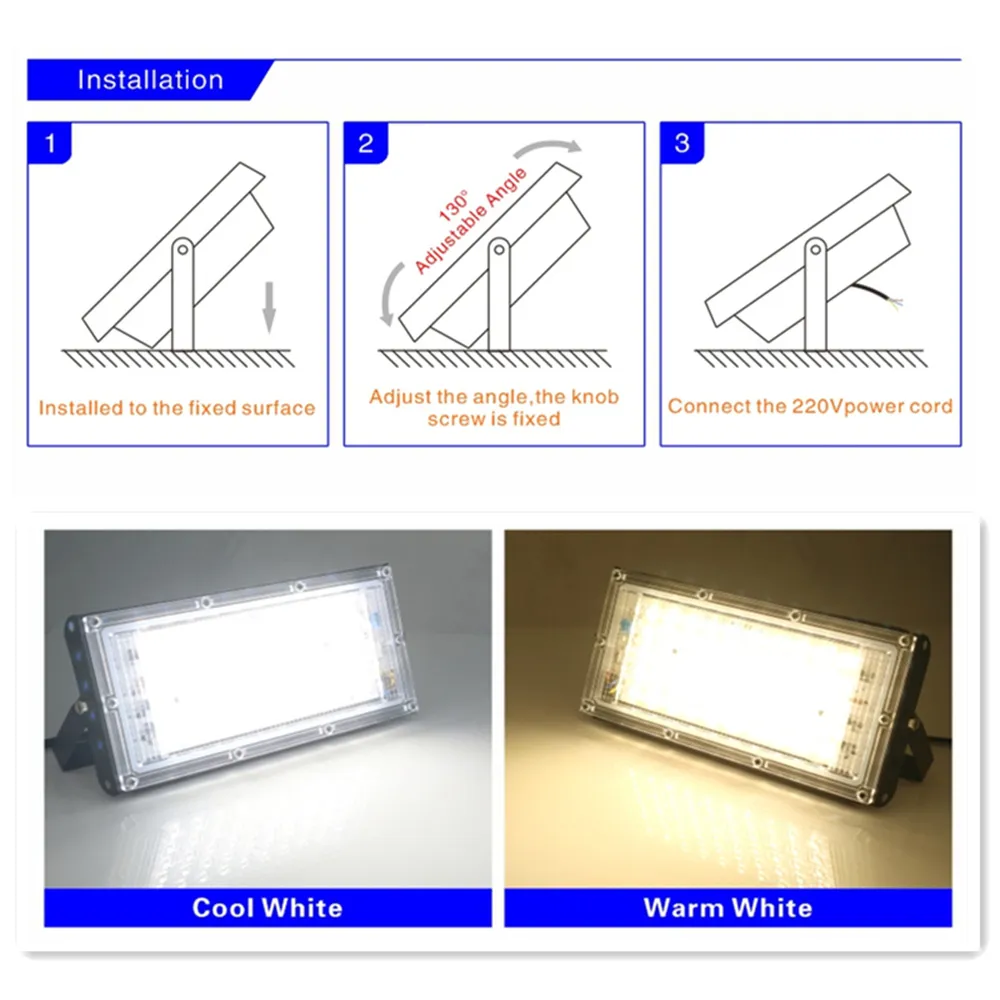 Led Flood Light Lamp: Durable Outdoor Led Projector, Waterproof ...