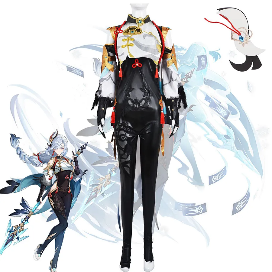 Genshin Impact Shenhe Cosplay Costume Outfit For Persona 5 Anime Fans ...