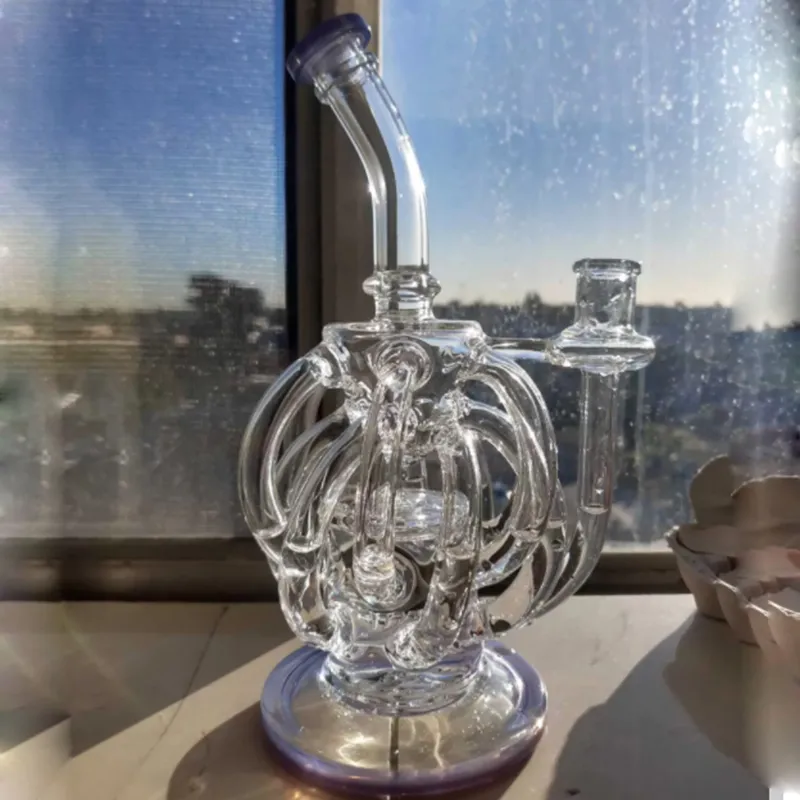 Super Vortex Glass Bong Dab Rig Hookahs Tornado Cyclone Recycler Rigs ...