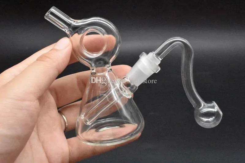 Mini Necklace Dab Oil Rigs Bubbler Bong With 10mm Oil Burner Pipe ...