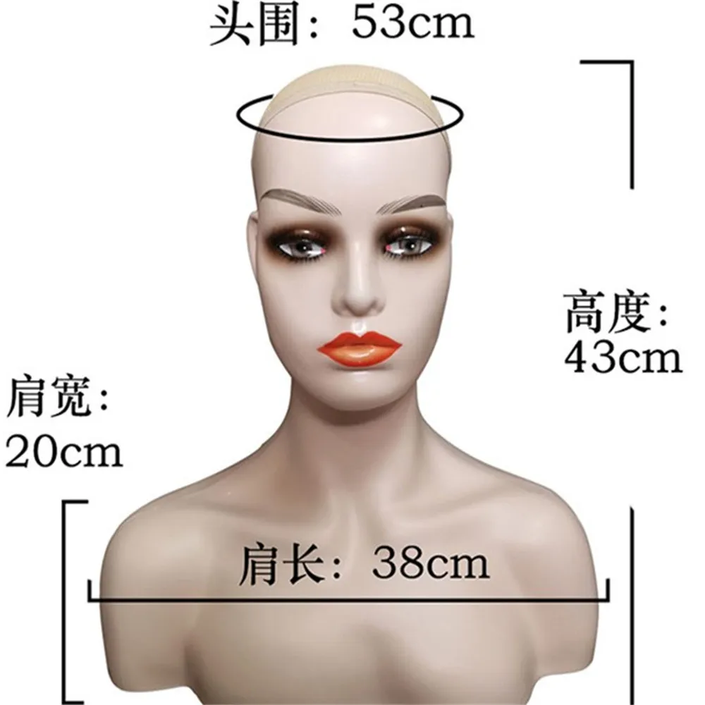 Plus Size ABS Female Styrofoam Mannequin Head Body With Long Neck For ...