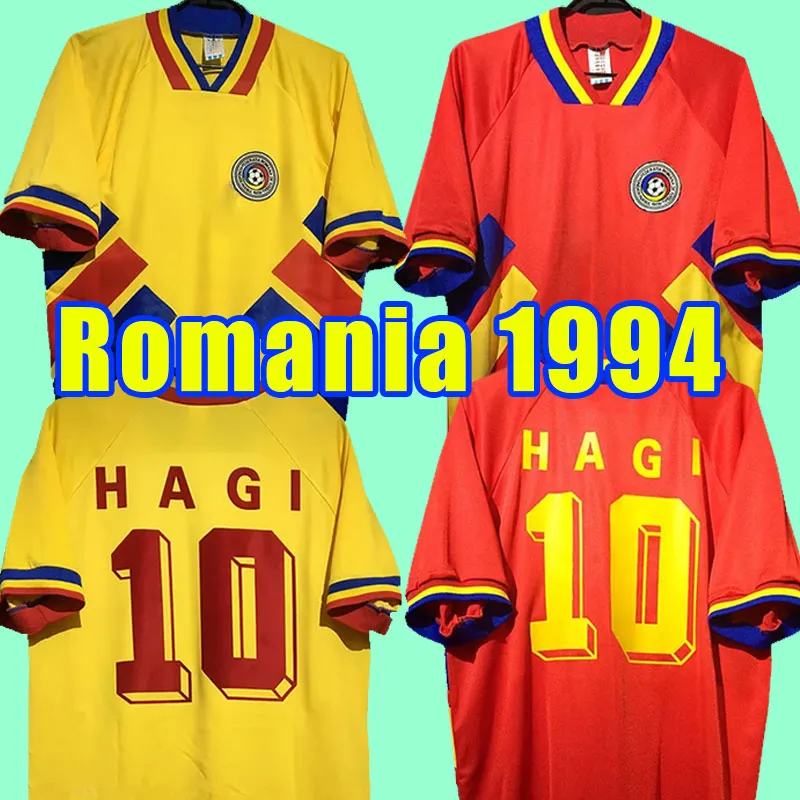 DHgate.com:1994 Romania Retro Soccer Jersey, Home Red 6 CHIRICHES 10 ...