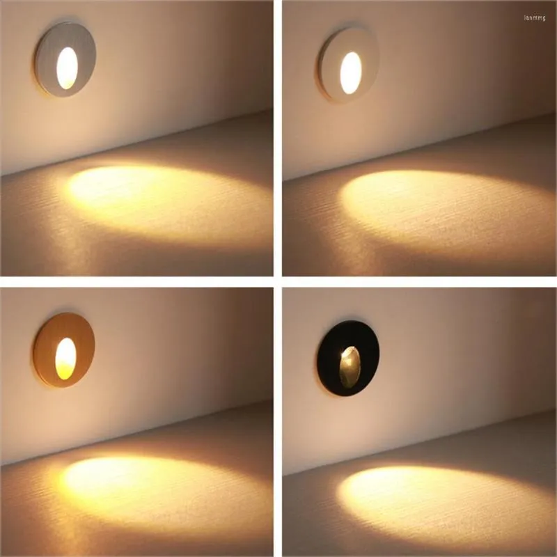 1W Recessed LED Stair Wall Lights Indoor For Indoor Stairways ...