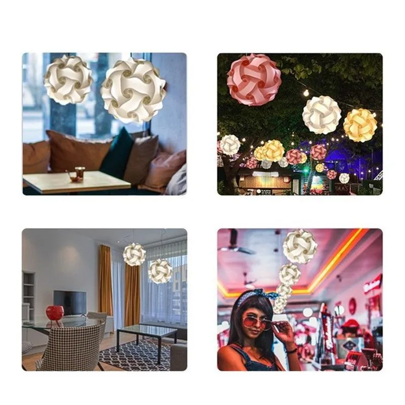 Colorful Pendant Lights DIY Puzzle Lamp: Modern Jigsaw Puzzle Lights ...