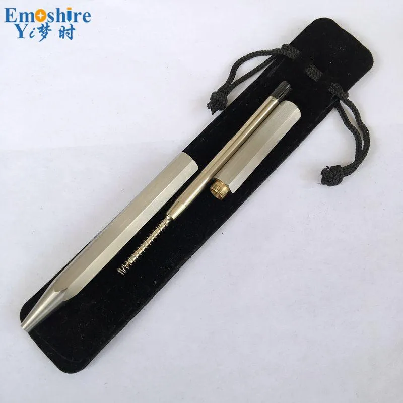 Wholesale Hand Drawing Stainless Steel Ballpoint Pen Six Prism Shaped ...