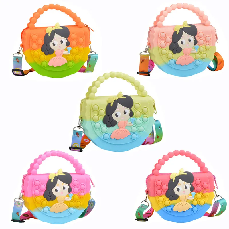 Bubble Handbag Toy Sensory Decompression Case For Kids Shoulder Purse ...