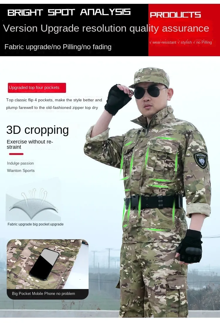 Camouflage Cargo Tracksuit Mens For Spring And Autumn Construction ...