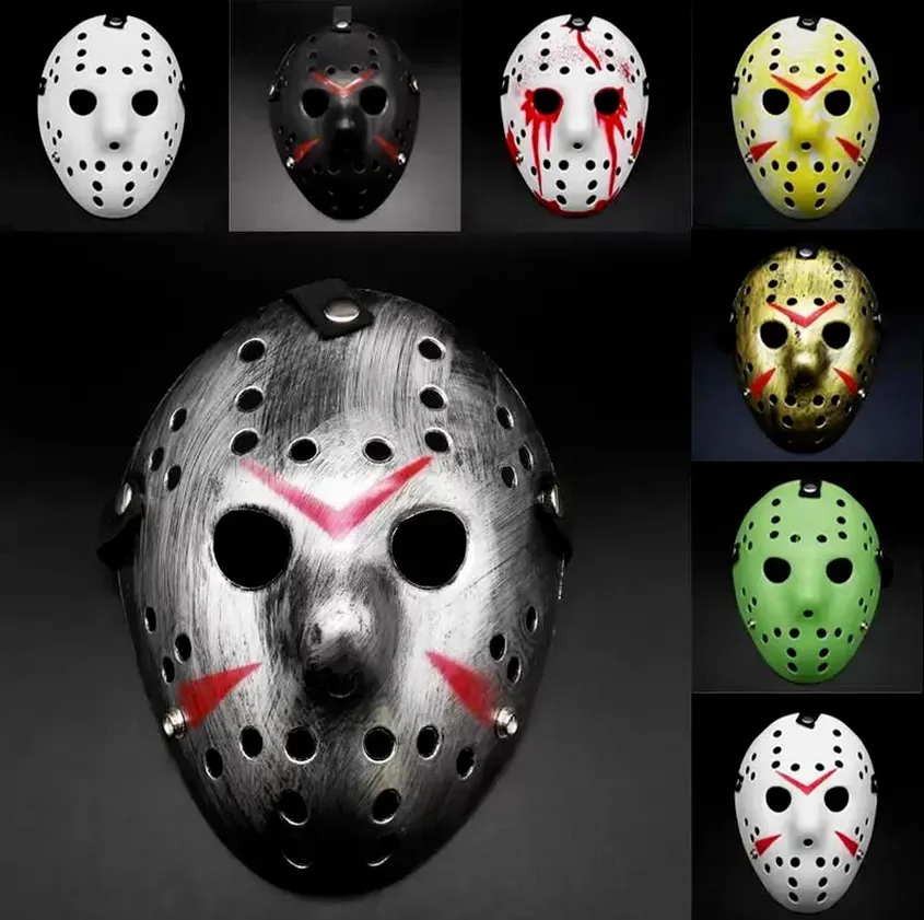 Jason Voorhees Hockey Mask Plastic Scary Halloween Costume Cosplay ...