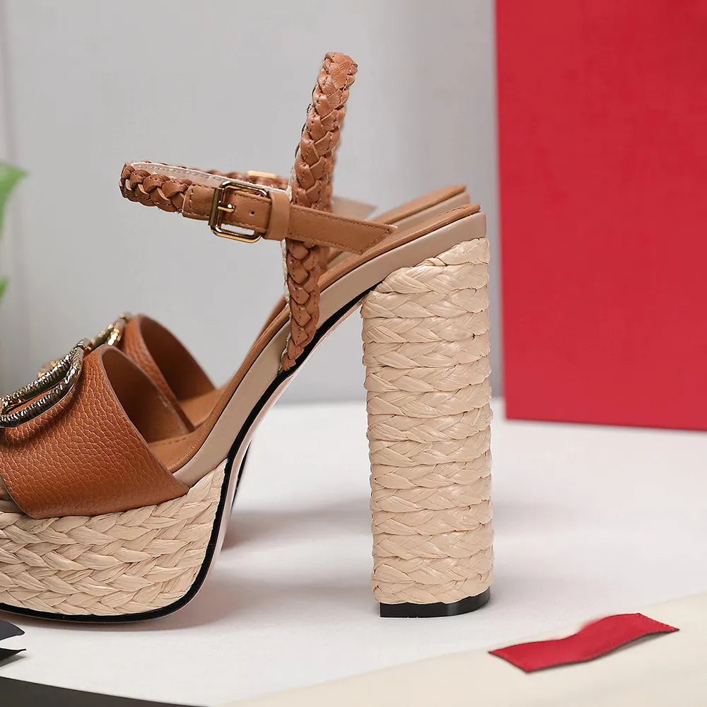 Chunky Heel Platform Stylish High Heel Sandals 130mm Heels, Super High ...