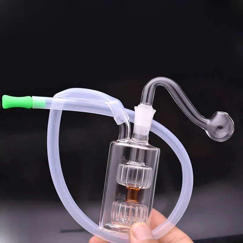 Mini Glass Oil Burner Bong Hookah Bubbler Smoking Water Pipe 10mm ...