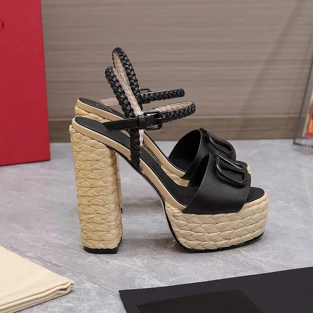 Chunky Heel Platform Stylish High Heel Sandals 130mm Heels, Super High ...