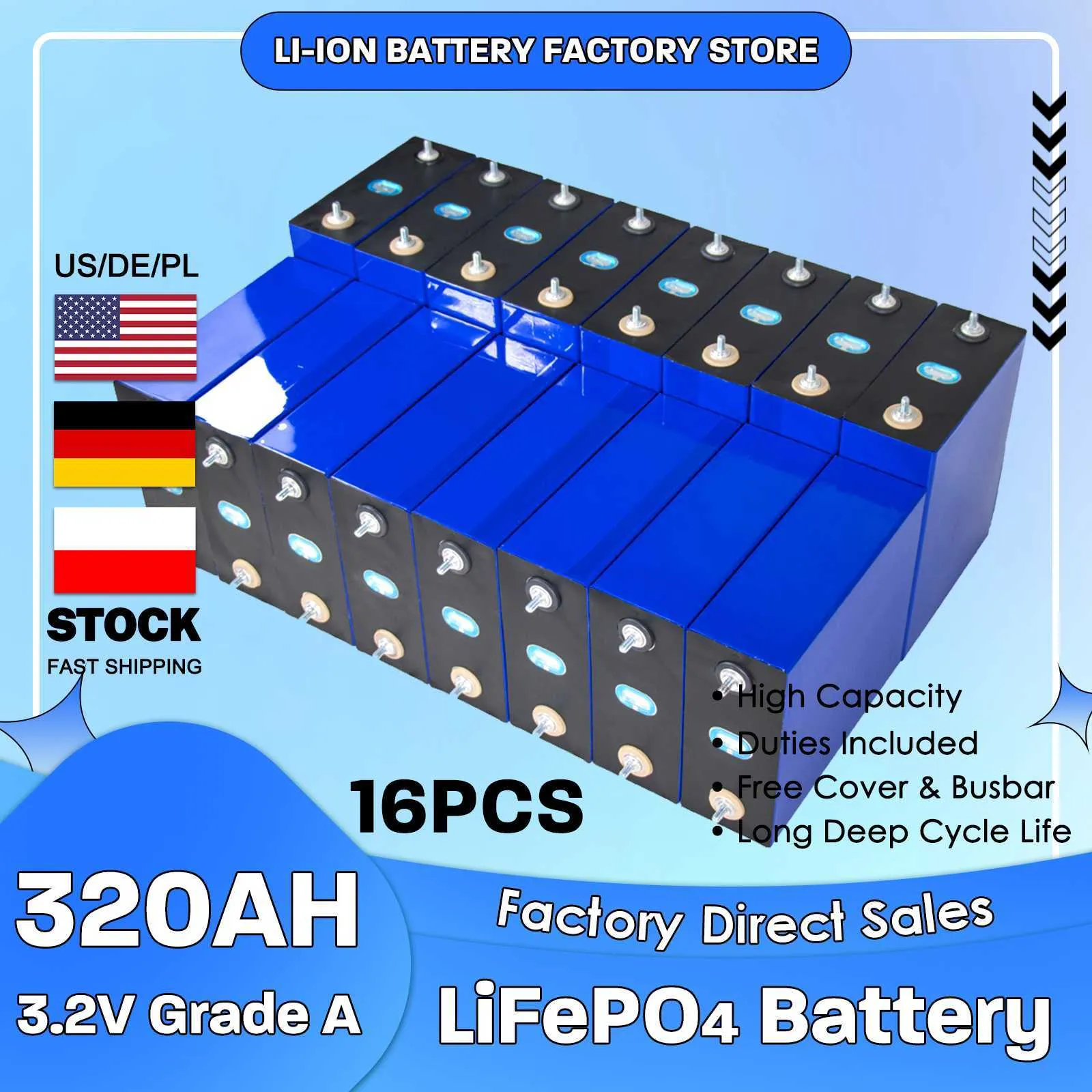 16 Pack Li Ion Lifepo4 Lifepo4 Solar Battery Grade... From ...