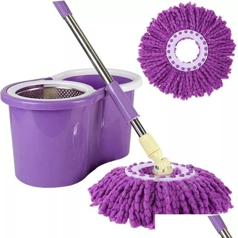 360 Degree Rotating Microfiber Mop With Spinning Head For Easy Floor ...