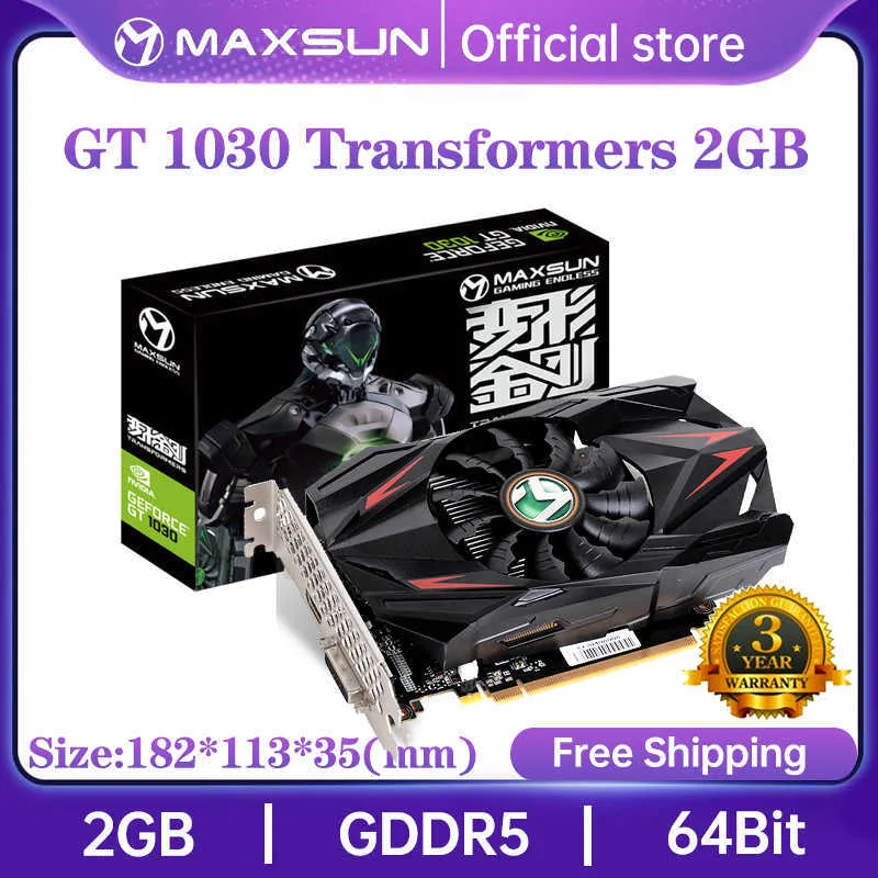 Maxsun GeForce GT 1030 Transformers 2GB DDR5 Graphic Card Nvidia GPU ...
