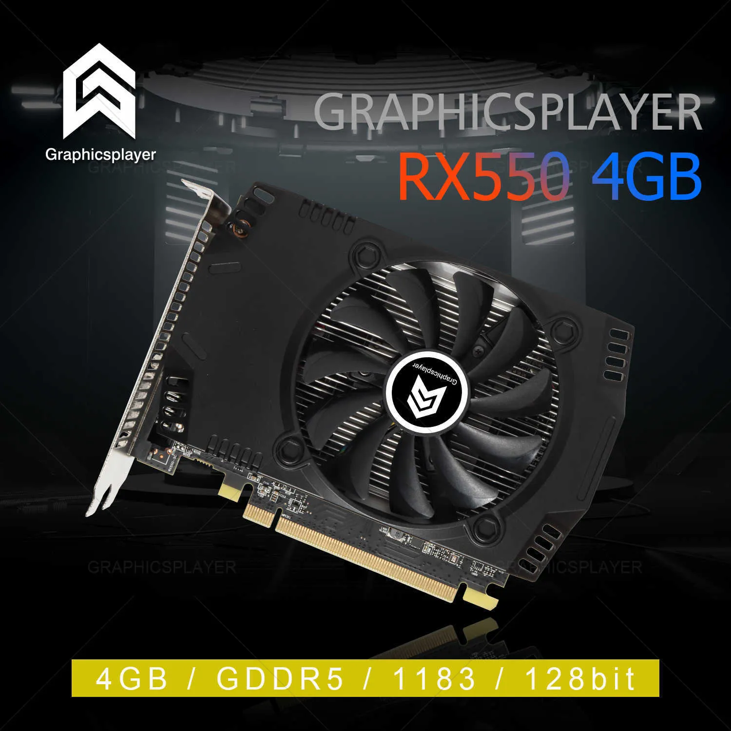 Computer Graphics RX550 4GB 128BIT Video Card PC VGA Game Card For AMD ...