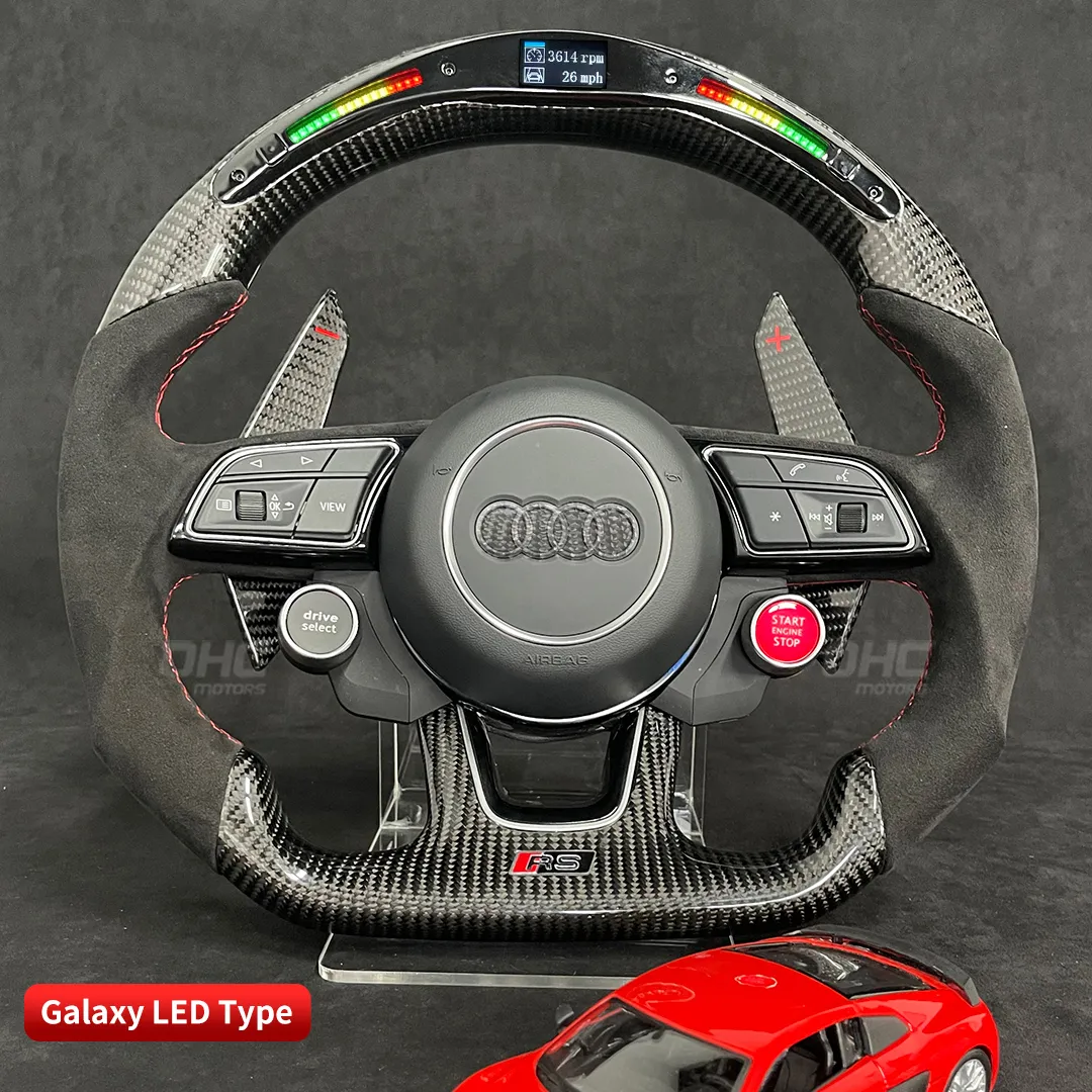 Aftermarket LED Racing Steering Wheel Compatible With Audi S3 S4 S5 RS3 ...