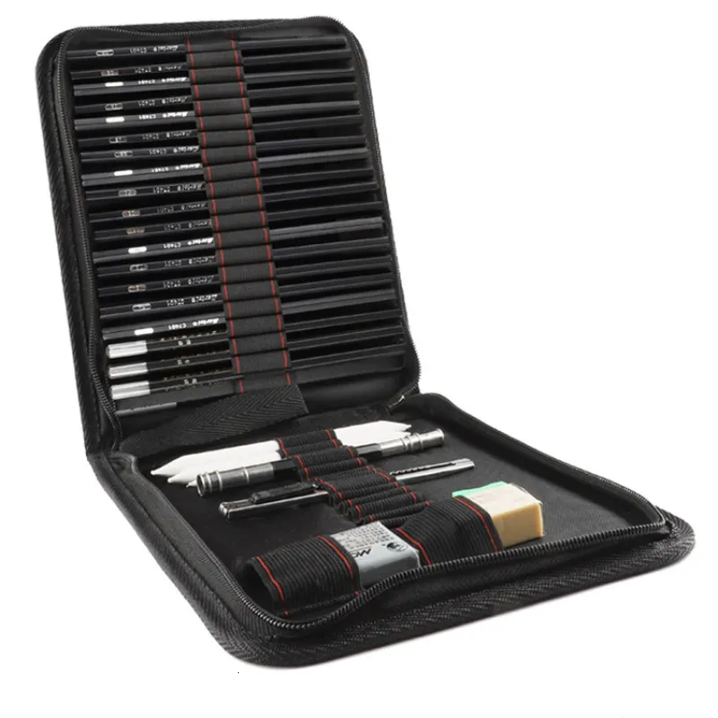 Professional Drawing Pencils Set Complete Sketch Kit With Graphite ...