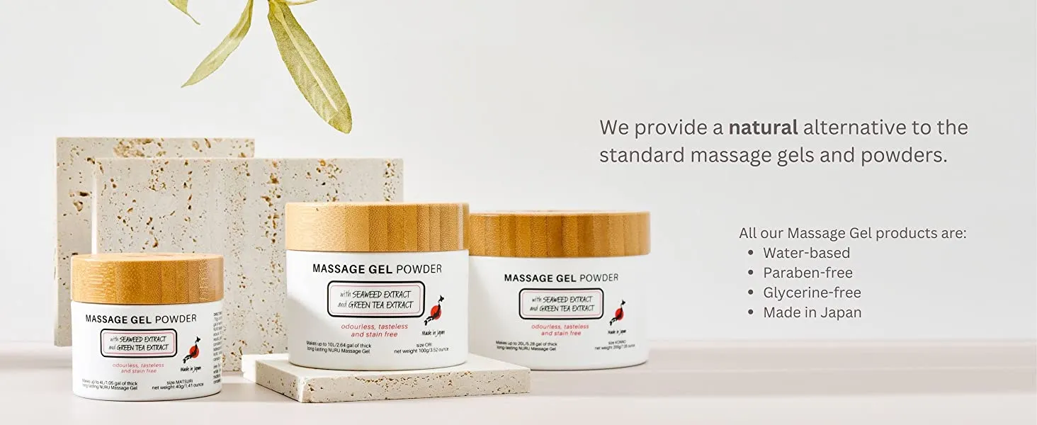 Japanese Nuru Massage Powder: Seaweed & Green Tea Infusion, Paraben ...