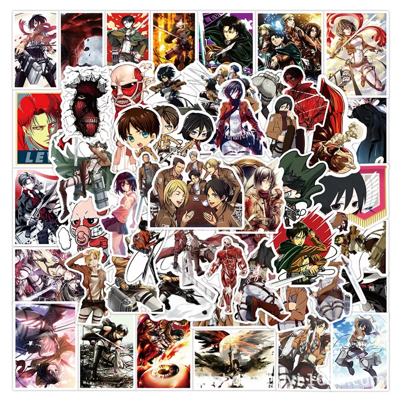 Attack On Titan Vinyl Waifu Stickers Waterproof Anime AOT Decals For ...
