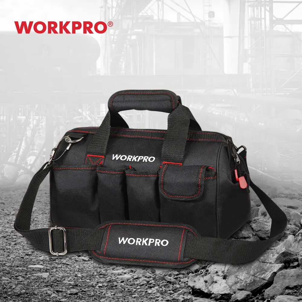 WORKPRO 12 18 Inch 600D Polyester Electrician Tool Bag Durable Shoulder ...