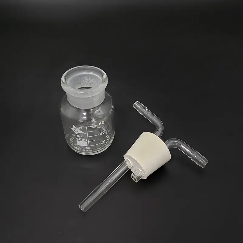 Gas washing bottle device laboratory flask 60 ml capacity ...