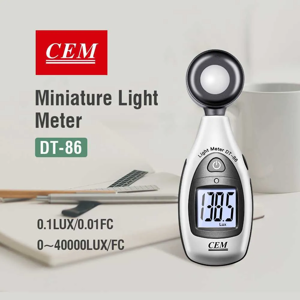 CEM DT-86 Digital Mini Light Meter, 40000 Lux, Luminometer Tester from ...