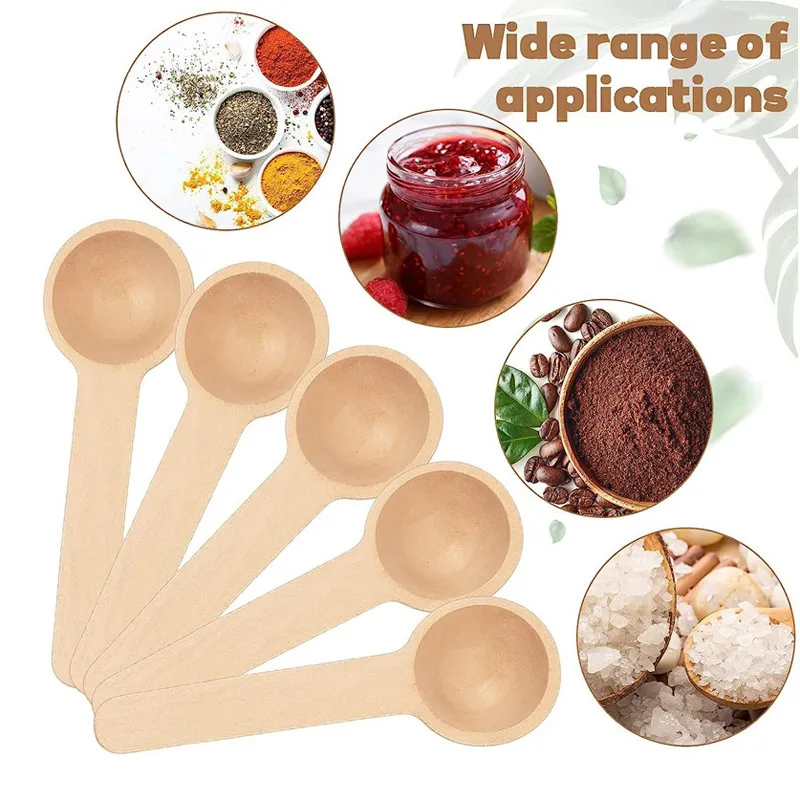 Wooden Spoons For Eating Mini Natural Wood Scoops Tiny Tasting Spoons ...