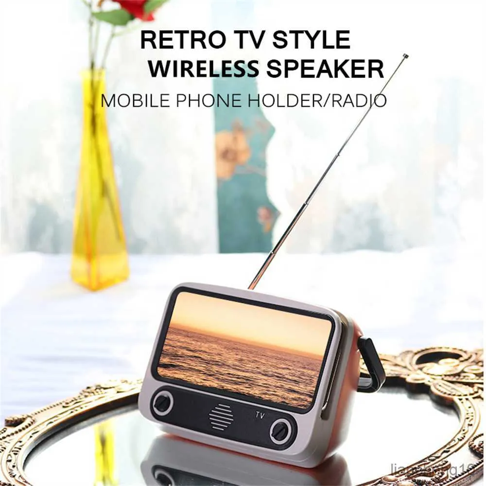Wireless Retro TV Mini Fm Bluetooth Speaker With FM Radio And Bass ...