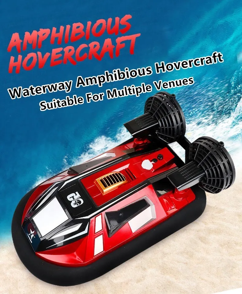 Electric RC Boats Dual Motor Amphibous Remote Control Hovercraft 20KM H ...