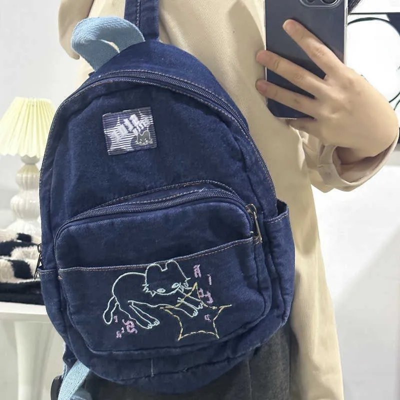 Korean Aesthetic Cartoon Cowboy Kaii Backpack For Students And Children ...