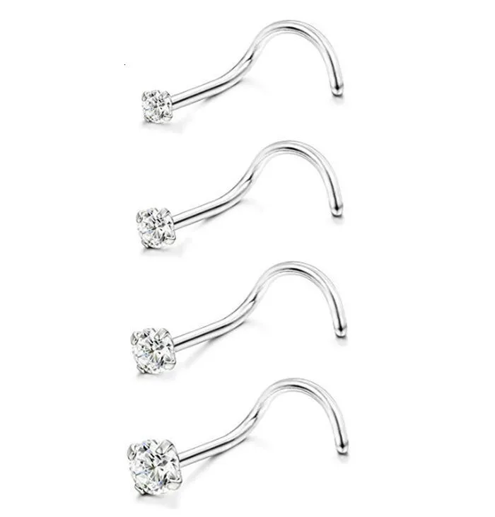 DHgate.com:Wholesale Nose Piercing Rings 20G Screw Steel Stud Septum ...