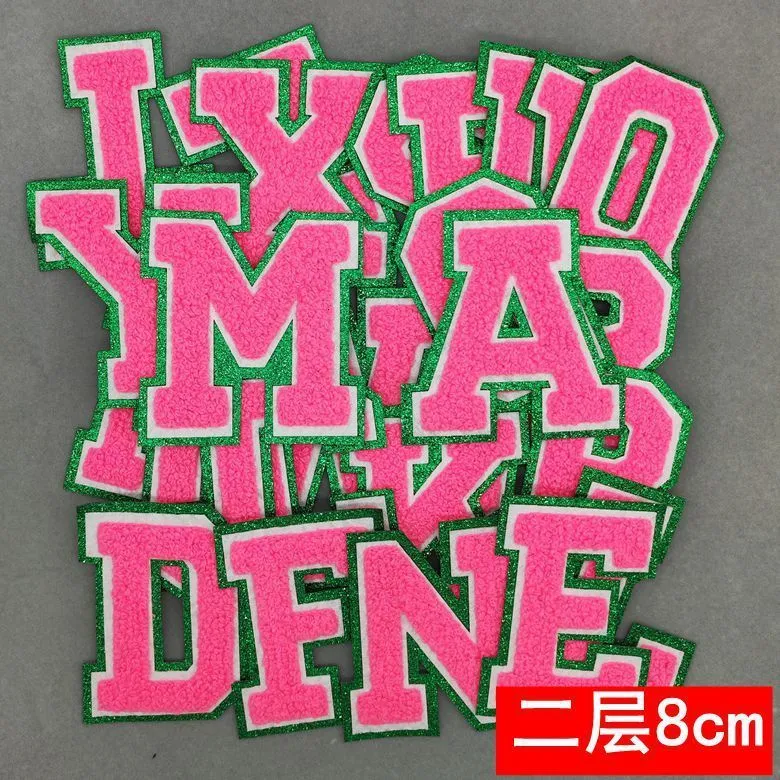 8cm Felt Letter Patches for Clothes - Embroidery Appliques for DIY ...