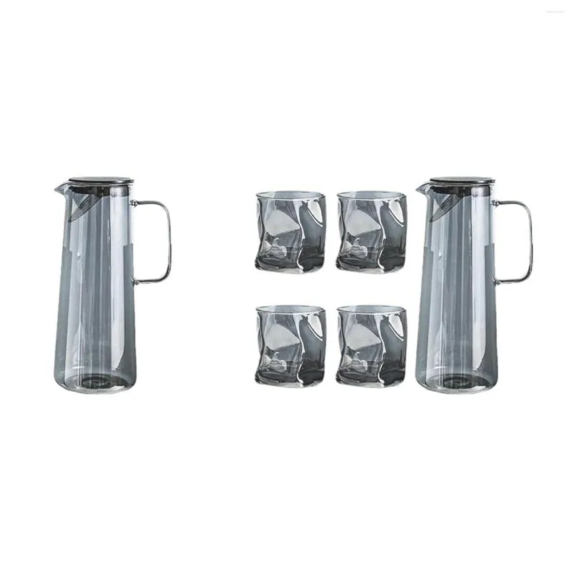 DHgate.com:1450ml Glass Iced Tea Pitcher, Heat Resistant Juice Jug for Milk, Lemonade, Household ...