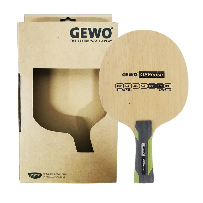 GEWO Power Offense Table Tennis Racket: Original Offensive Blade for Powerful Ping Pong Play ...