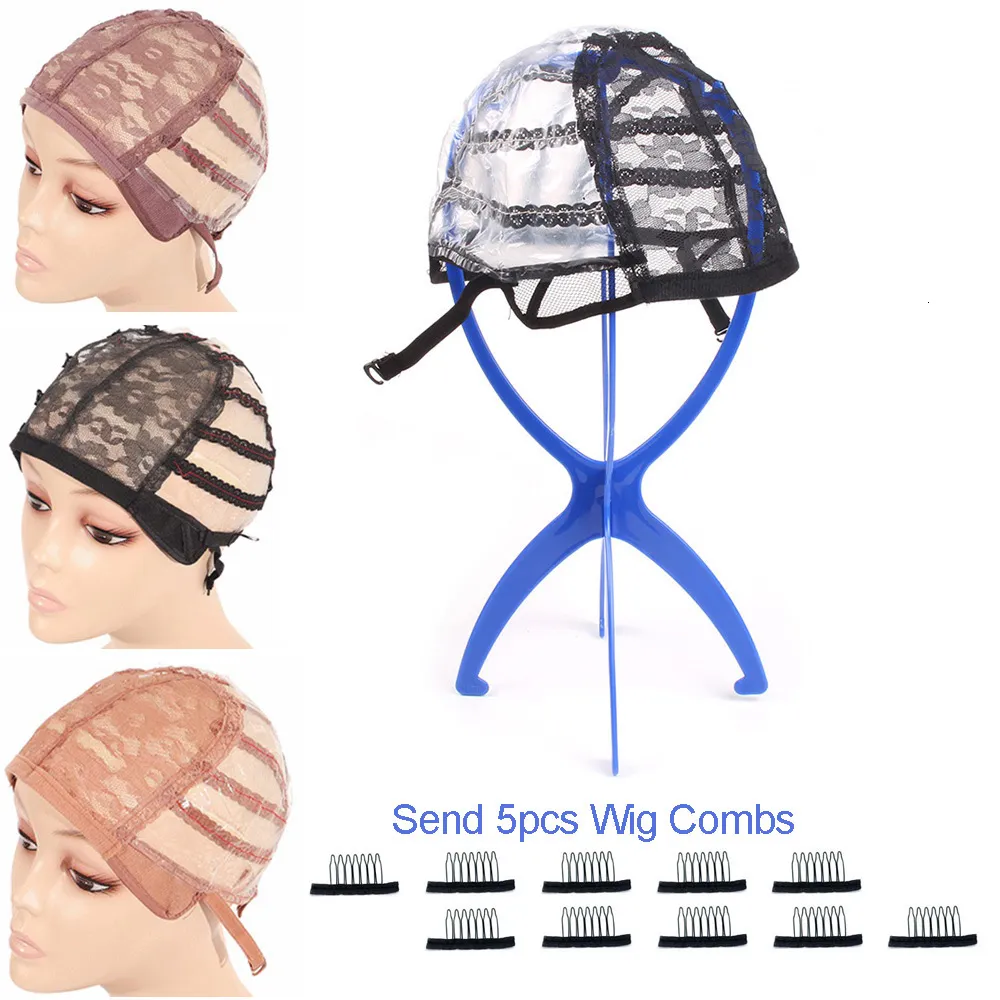 Wig Caps 5 Adjustable Lace Dome Caps For Weave Hairnets Breathable ...