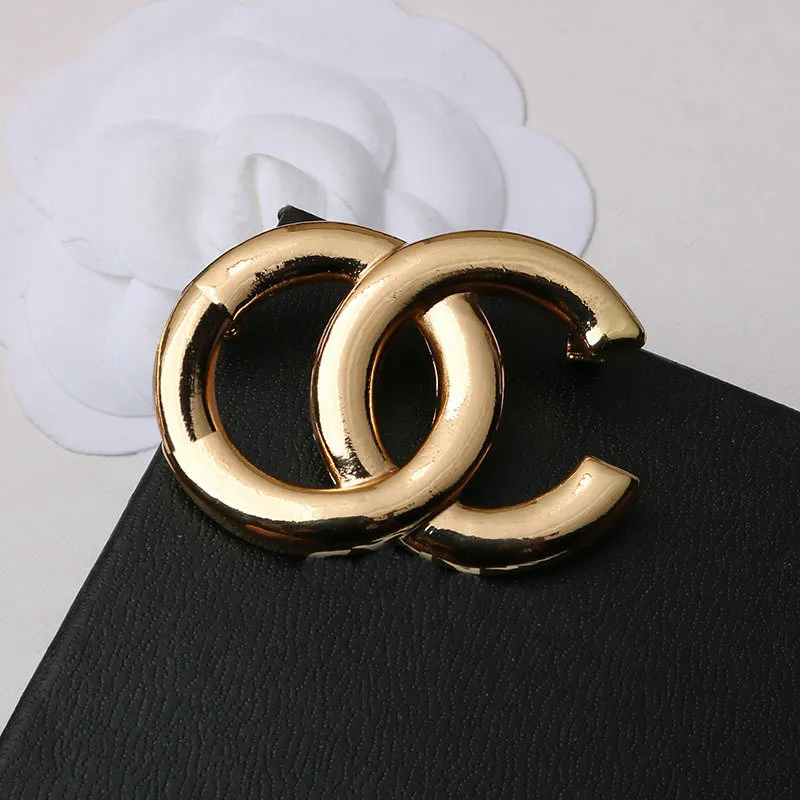 Designer Inspired Brooch Pins For Women Elegant Gold & Silver Letter ...