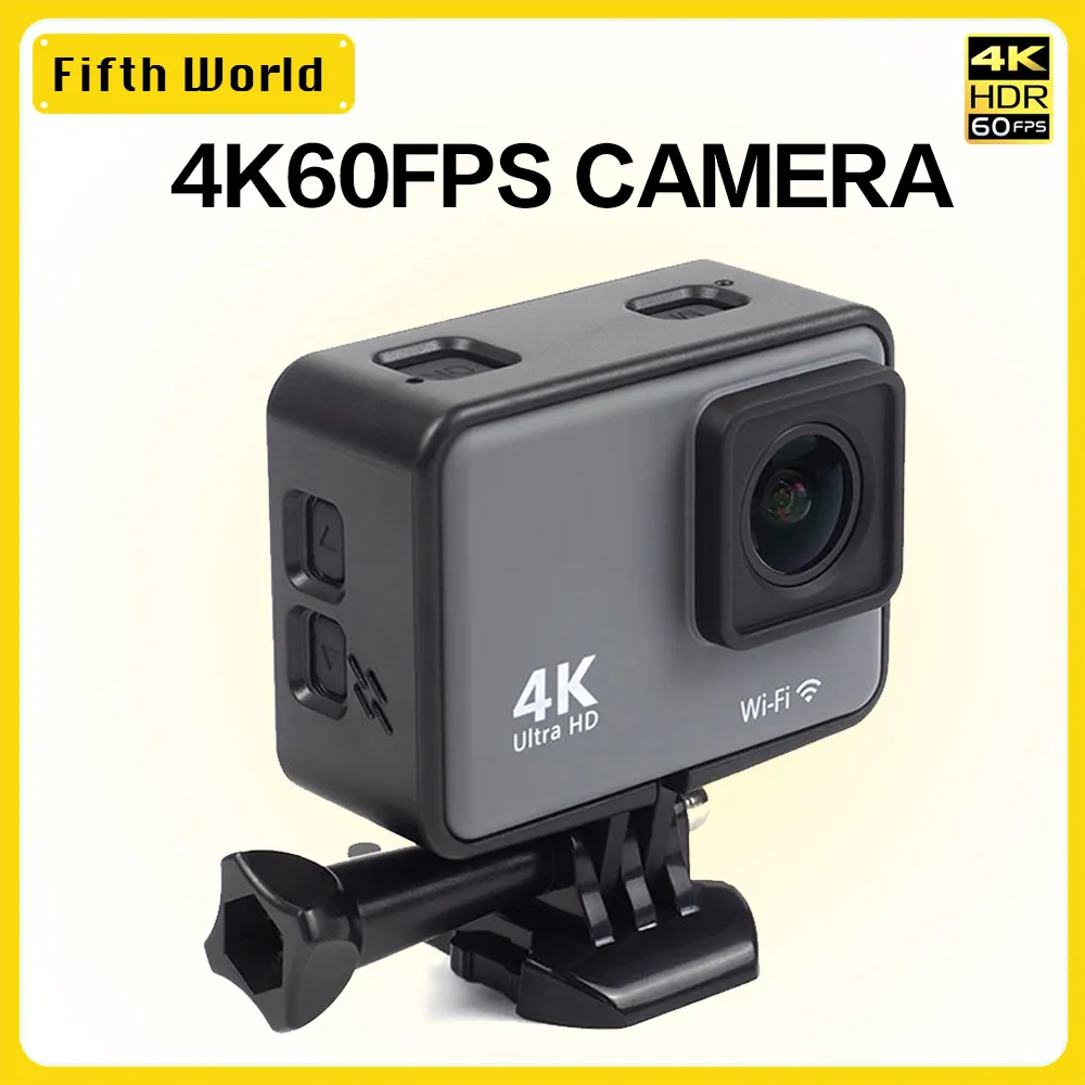 Sports Action Video Camera 4K 60FPS WiFi Waterproof 98 ft 30 m Depth ...