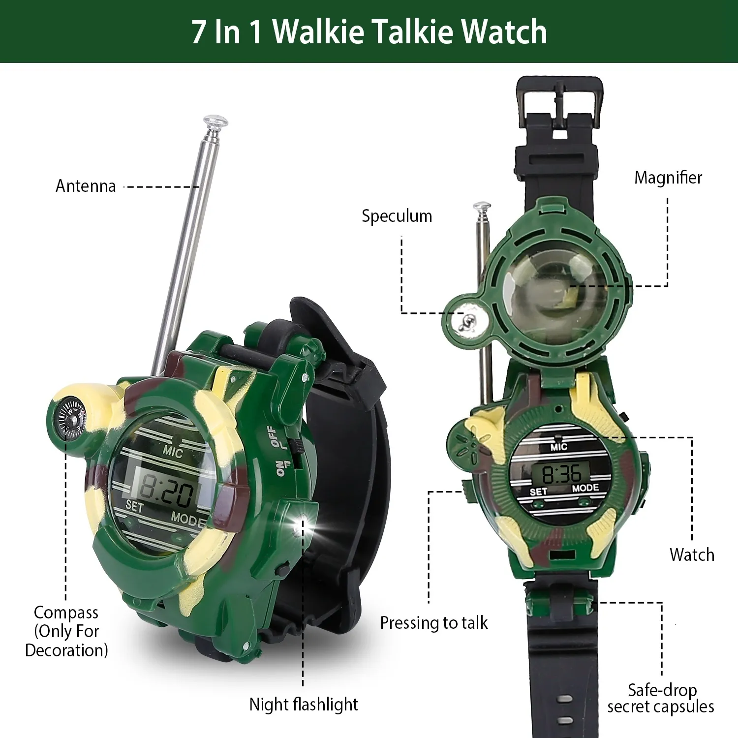 DHgate.com:2pcs Kids Walkie Talkies, 3-5 Year Old Childrens Bike Watch ...