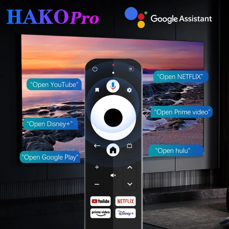 Android TV Box Remote Control Replacement BT Voice Remote For HAKO Pro ...