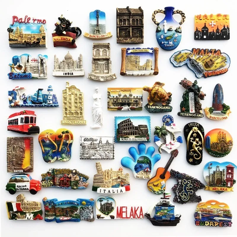 World Travel Fridge Magnets - Decorative Souvenirs, Collectible ...