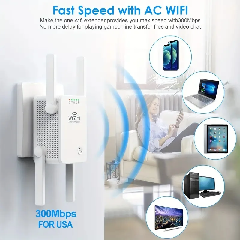 WiFi Extender - Boost Your Internet Speed & Coverage! Wireless Signal ...