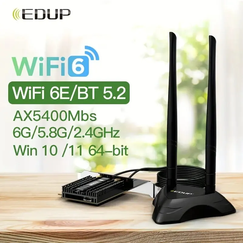 DHgate.com:EDUP WiFi 6E Card, PCIe Wireless Network Card, 6dBi Antenna ...