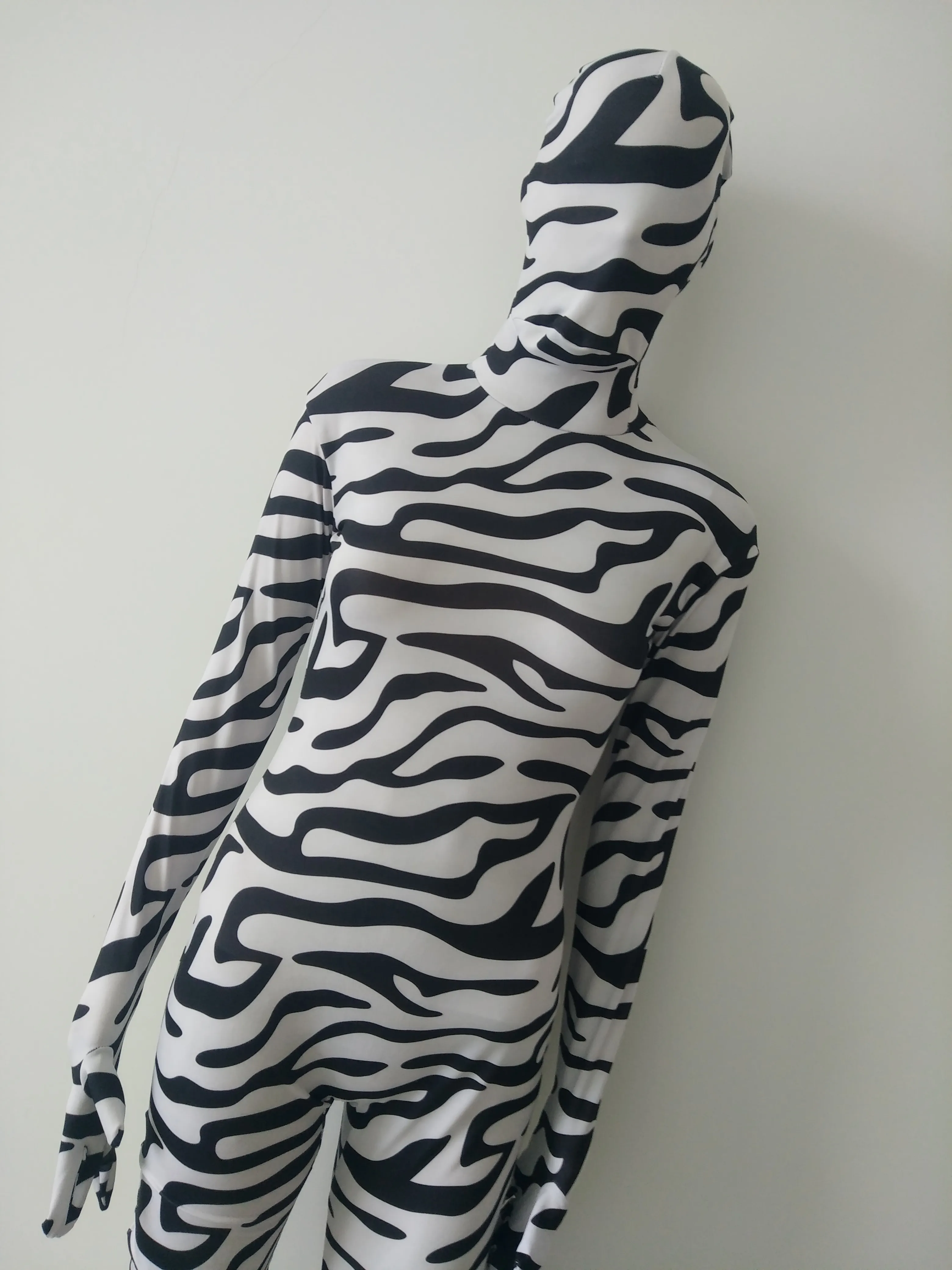 Zebra Pattern Spandex Lycra Full Body Zentai Suit Zentai Buy Printed