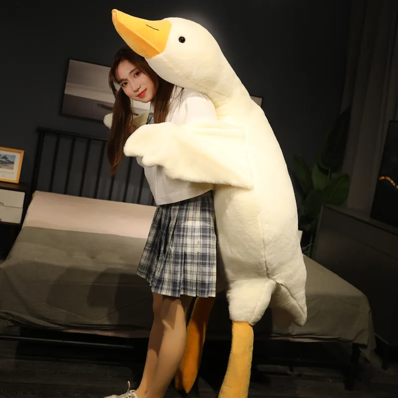 Big White Goose Plush Toy Soft Duck Stuffed Animal Doll For Kids, 50 190cm Sleeping Pillow And ...