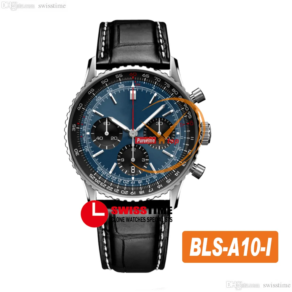 BLS Navitimer B01 ETA A7750 Automatic Chronograph Mens Watch Red Inner ...
