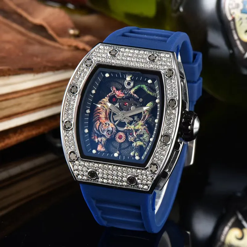 Multi Function Automatic Dragon Tiger Diamond Pattern Quartz Watch From ...