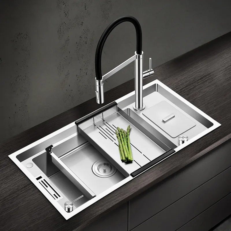 DHgate.com:Kitchen Sink SUS 304 Stainless Steel 4mm Thickness Handmade ...