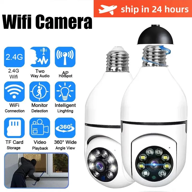 Wireless Light Bulb Camera: 2.4 GHz Wireless Security Camera, 1MP Home ...