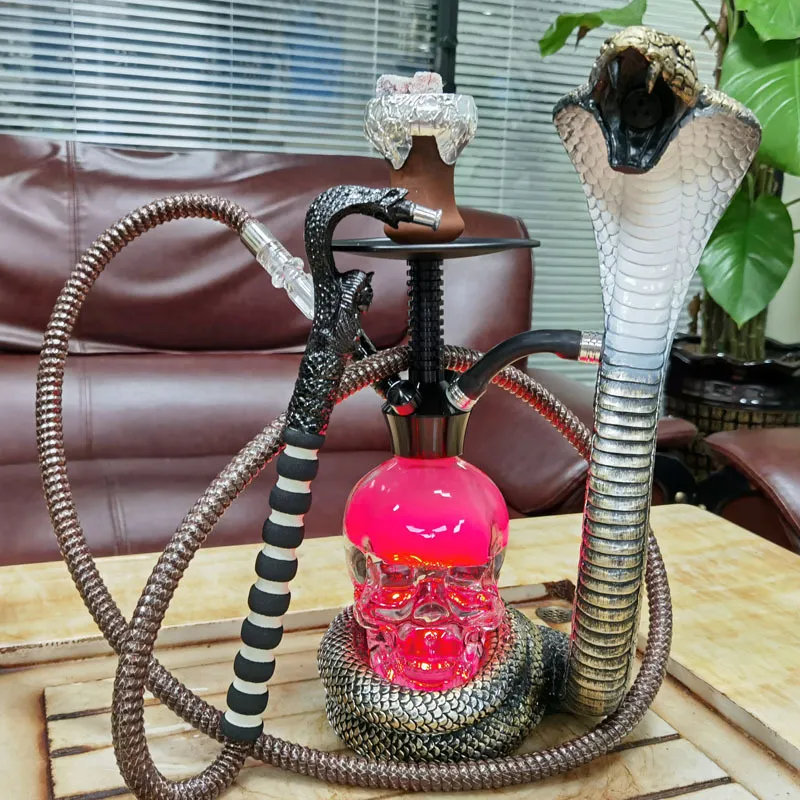 Bulk Order New On The Market Designer Hookah Set With Glass Metal Cobra ...