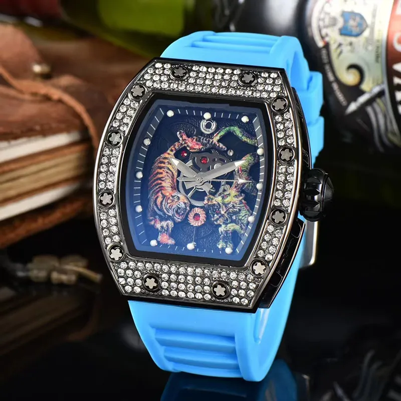 Multi Function Automatic Dragon Tiger Diamond Pattern Quartz Watch From ...